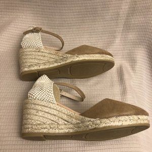 Gaimo | Shoes | Gaimo Raffia Yellowish Cream Wedge Heel Espadrille ...